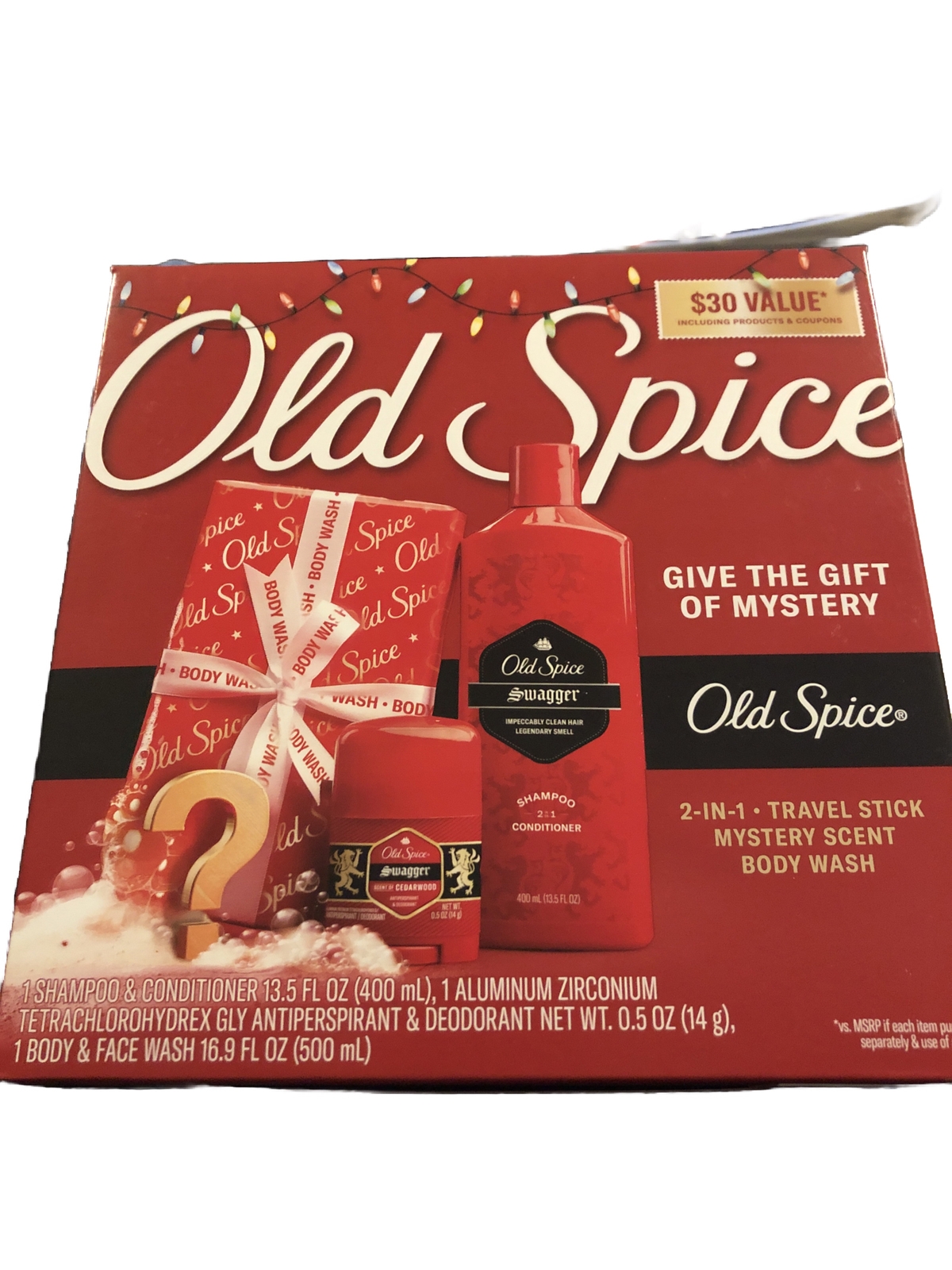 Old Spice NEW Swagger 3 Pc Gift Set W/Mystery Scent Bodywash 30 Dollar ...