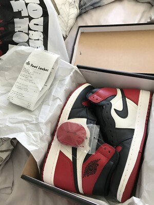 New Jordan Retro 1 OG High Bred Toe 9.5 chicago unc union spider royal ...