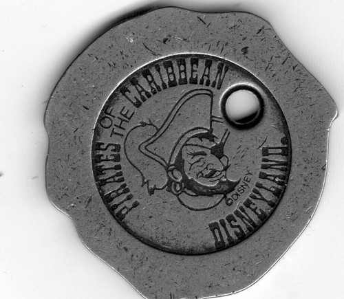 VTG PIRATES OF THE CARIBBEAN DOUBLOON TREASURE COIN RARE DISNEYLAND ...