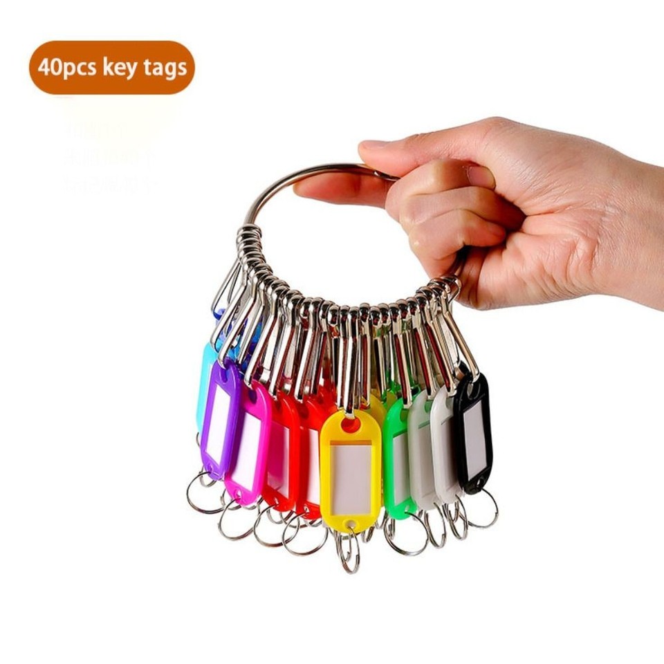 10/20/30/40 Pieces Plastic Key Tags Key Chains Key Classification ...
