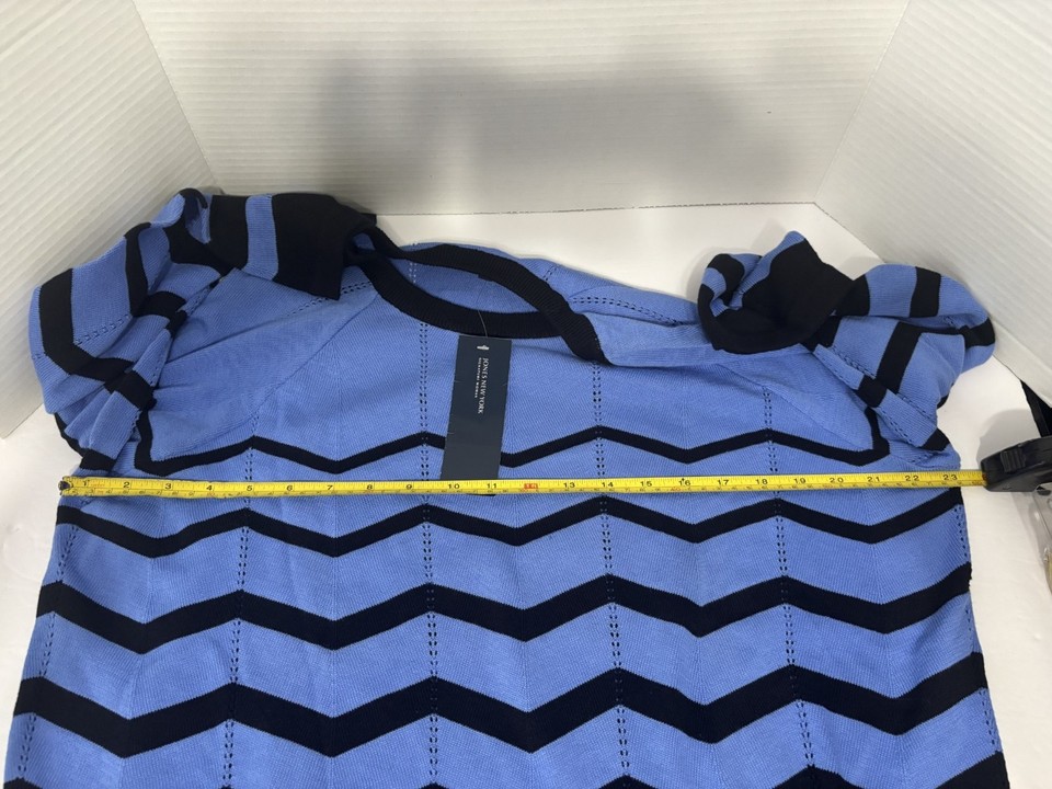 Jones New York Blue with Black Zig Zag Design Sweater Women's Plus 1X NEW w TAGS | eBay
