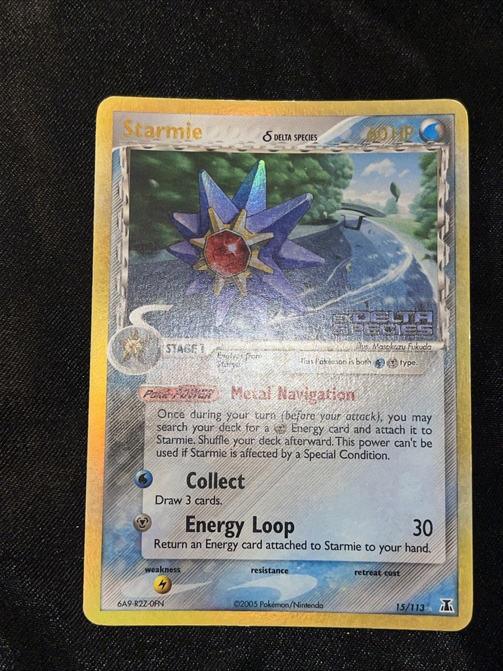 Starmie 15/113 Stamped EX Delta Species Pokemon Card TCG Reverse Holo ...
