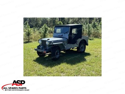 Canvas Half Cabin Soft Top with Frame & Door Frame For Willys Jeep CJ2A ...
