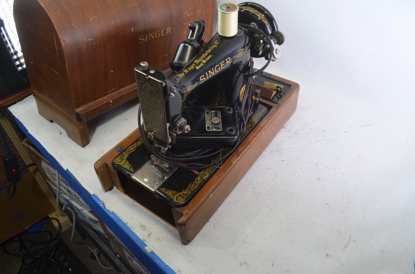Singer 99K Sewing Machine 1949 Vintage+original Bentwood Case+Pedal ...