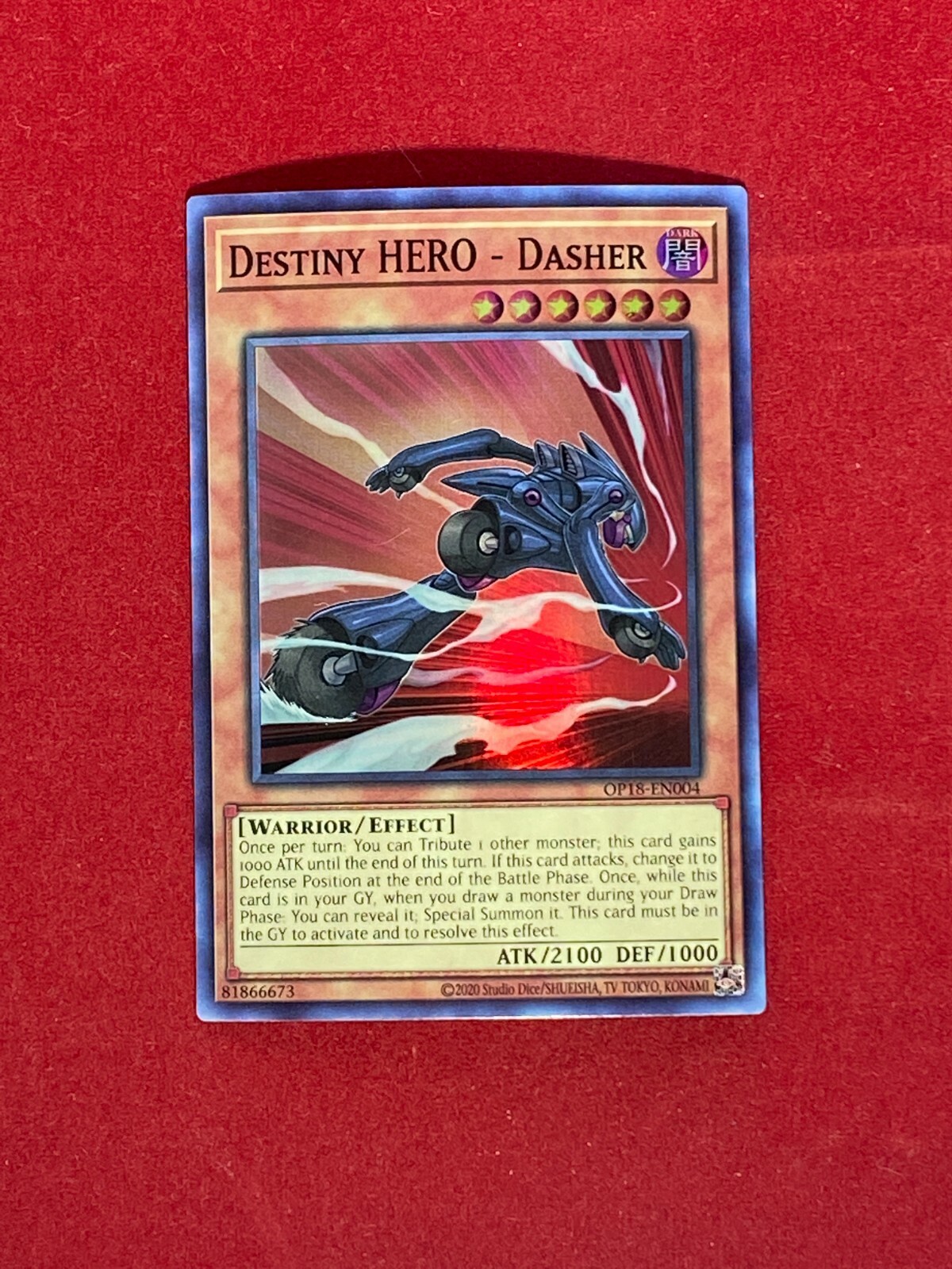 Yu-Gi-Oh! Super Rare Destiny Hero - Dasher OP18-EN004 | eBay