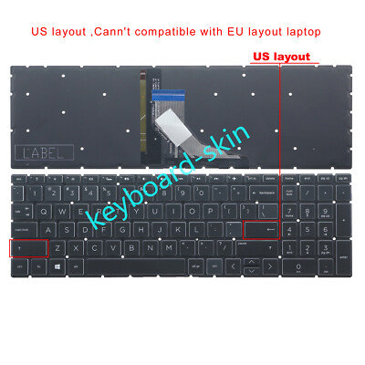 New Backlit US Keyboard for HP 250 G7,255 G7,256 G7,15-CS,15-EC,15-DF ...