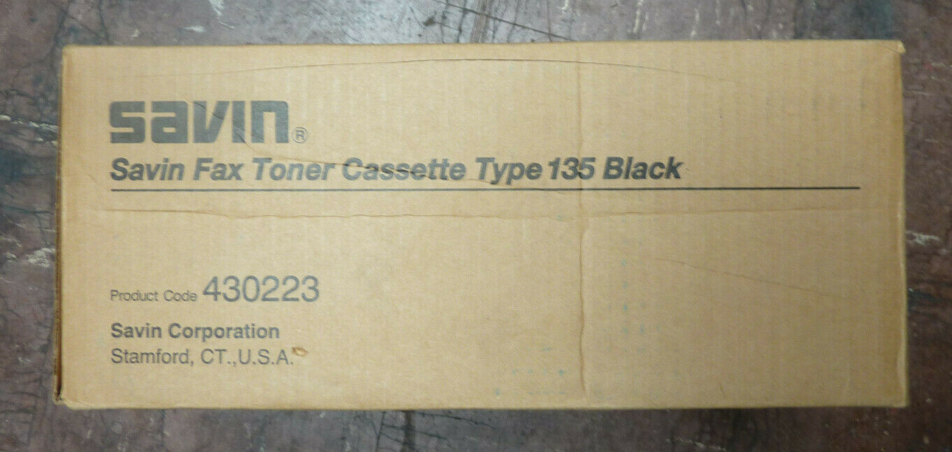 New Savin Fax Toner Cassette Type 135 Black | eBay