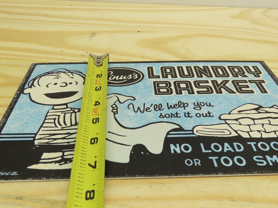 Peanuts Linus's Laundry Basket Metal Sign Charlie Brown Snoopy Hallmark ...