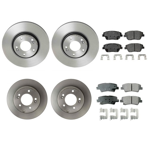 Akebono ProACT Front Rear Brake Kit Disc Rotors Ceramic Pads for Kia ...
