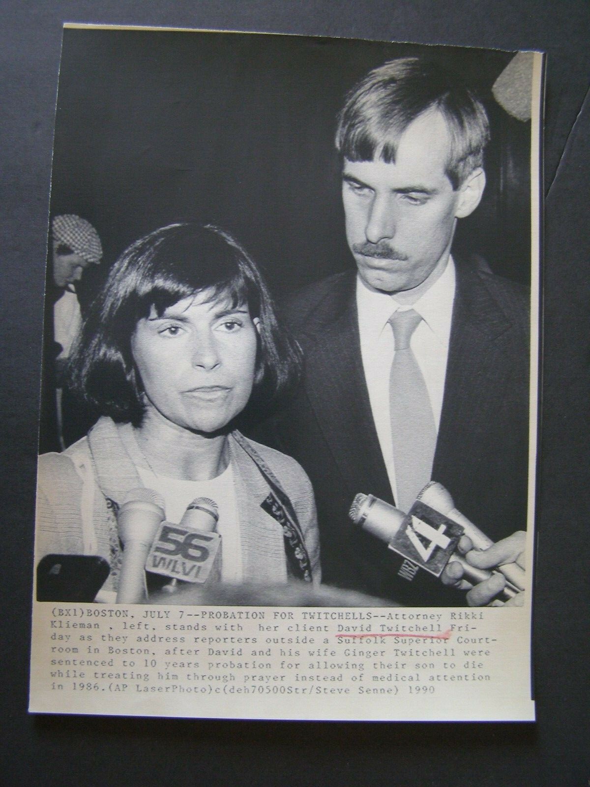 AP Wire Press Photo 1990 David & Ginger Twitchell Get Probation ...