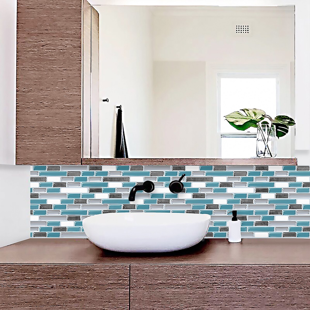 Self Adhesive Tiles For Backsplash 1/10pcs Decorative 3D Peel And