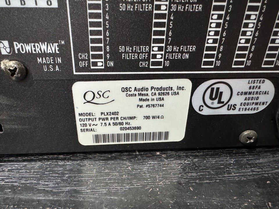 QSC PLX-2402 Pro 2400 Watt Power Amplifier 2U Rack Mount | eBay