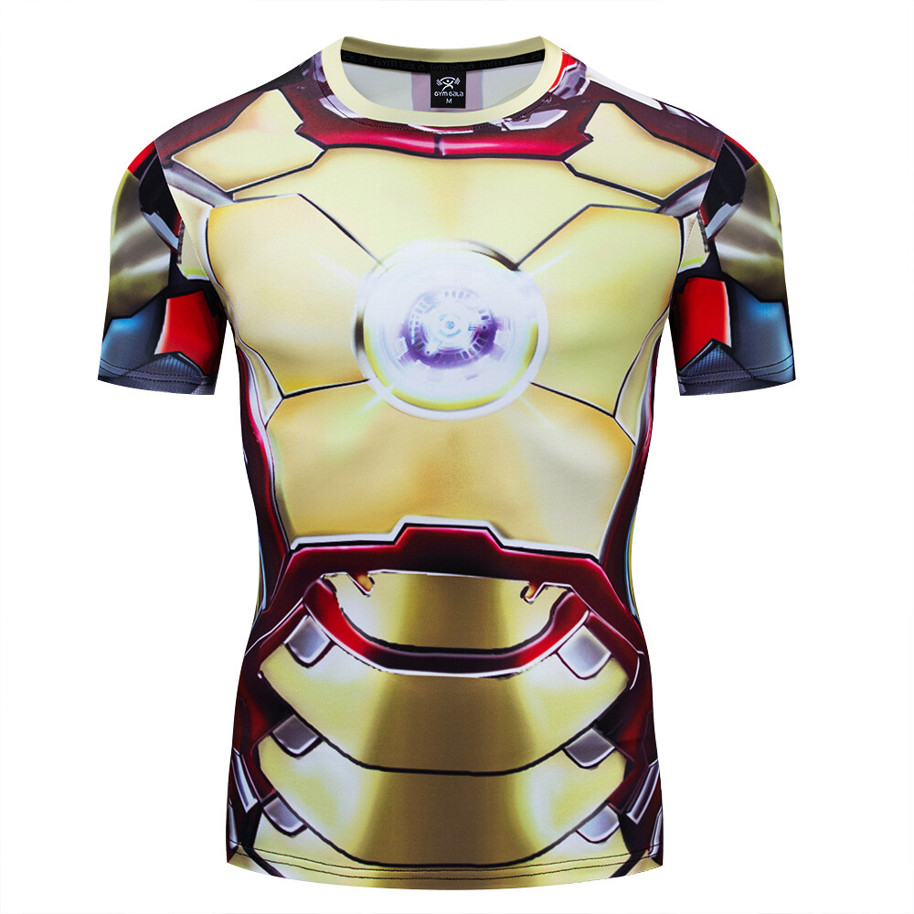 Iron Man Compression Shirt Uk Men's Long Sleeve Shirts – Alphalete