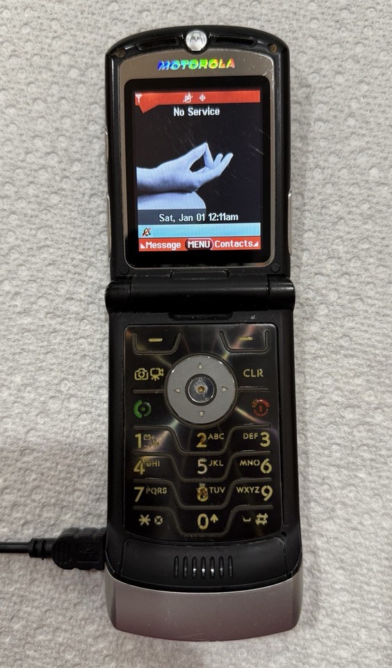 Motorola RAZR V3m Silver Flip Phone (Verizon) | eBay