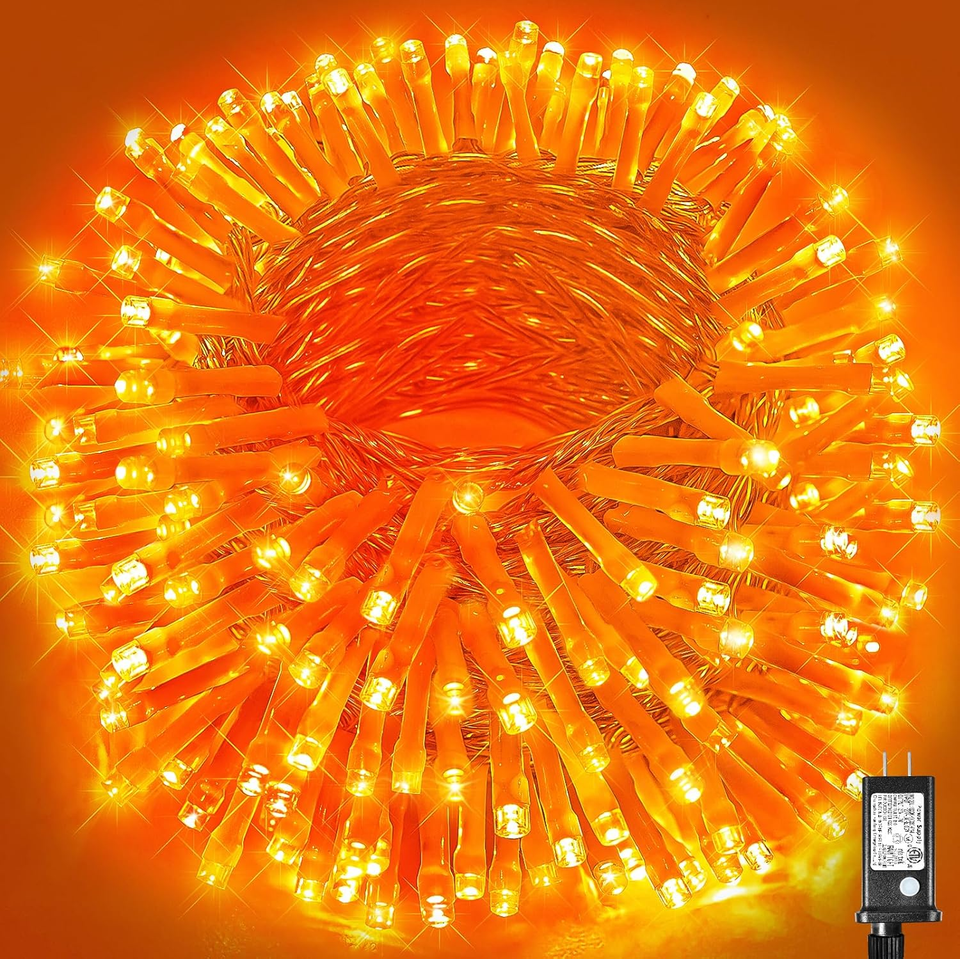 Vivideal 100Ft 300 LED Orange Halloween Lights Outdoor Waterproof ...