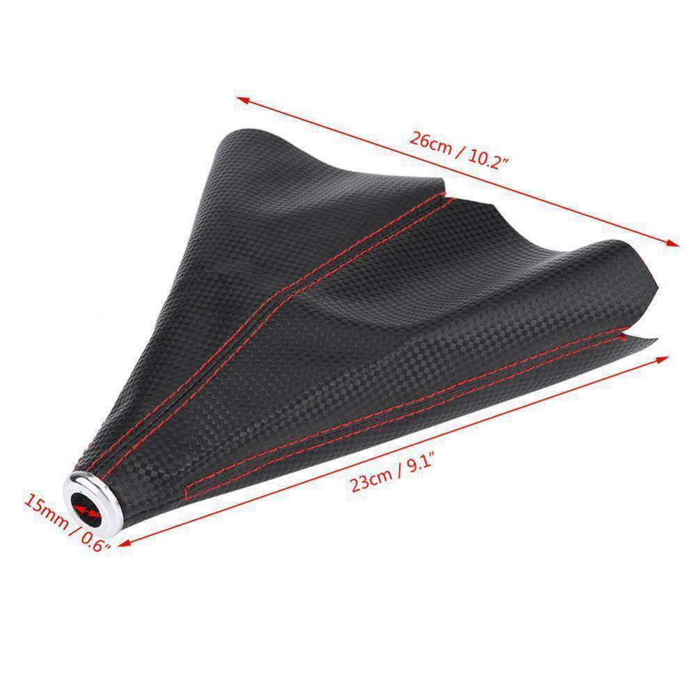 Black PU Leather Car Gear Shift Stick Gaiter Boot Dust Proof Car Cover ...