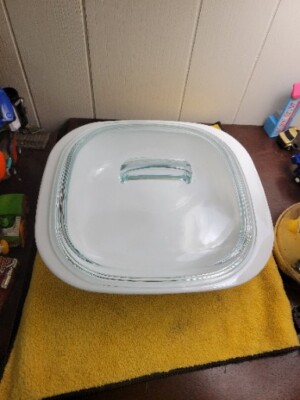 Vintage Corning Simply Lite 2.5 Quart Square Baking Dish With Glass ...