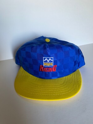 Moog Racing Brickyard Vintage Trucker Style Hat Blue/Yellow Checkered ...
