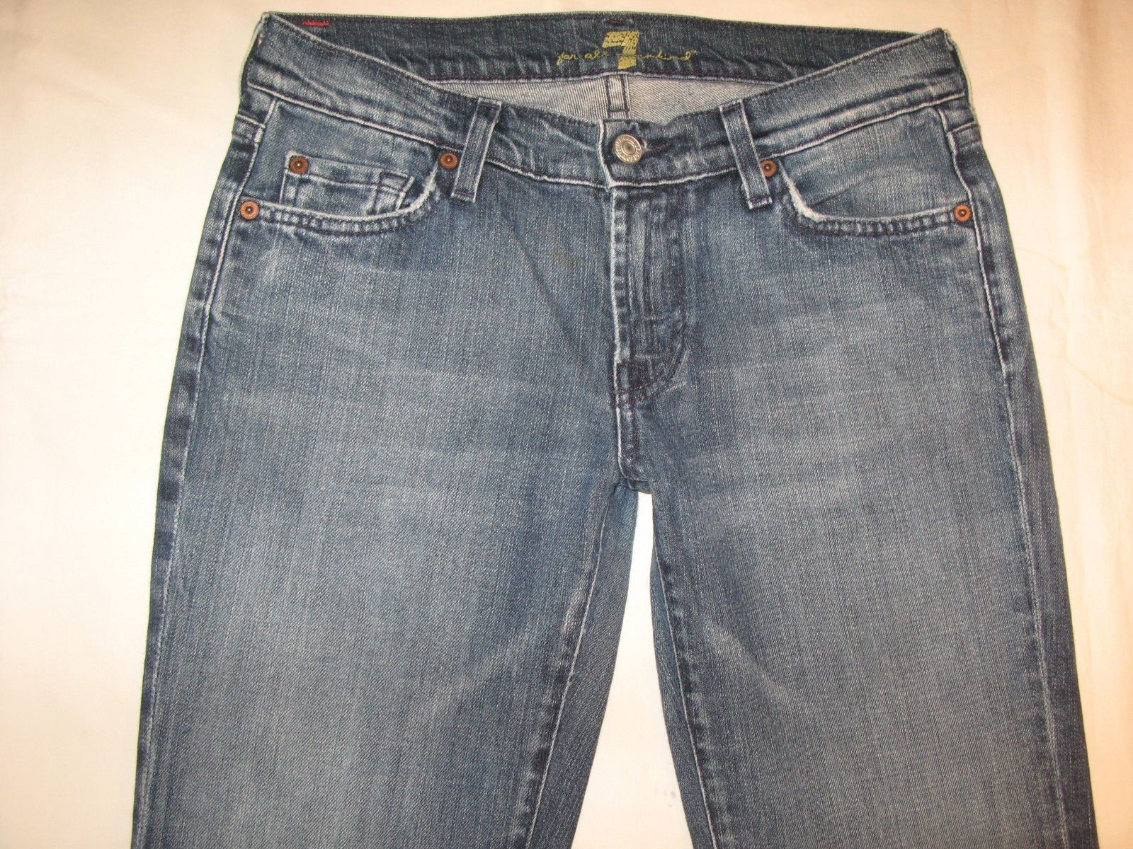 7 for all Mankind Bootcut jeans Womens Sz 28 w Stretch Distressed L 32. ...