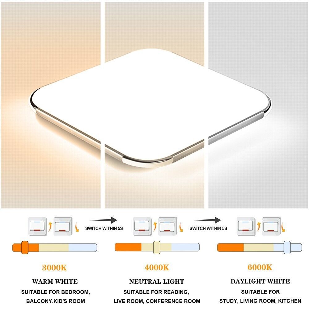 LED Square Ceiling Lights Living Room Lamp Panel Down Wall Light ...