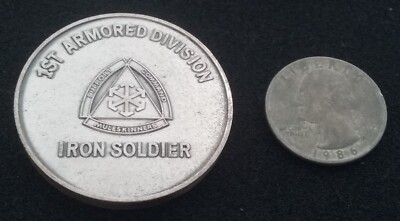 VINTAGE 1st Armored Division Iron Soldier Combat Tank Unit Army ...