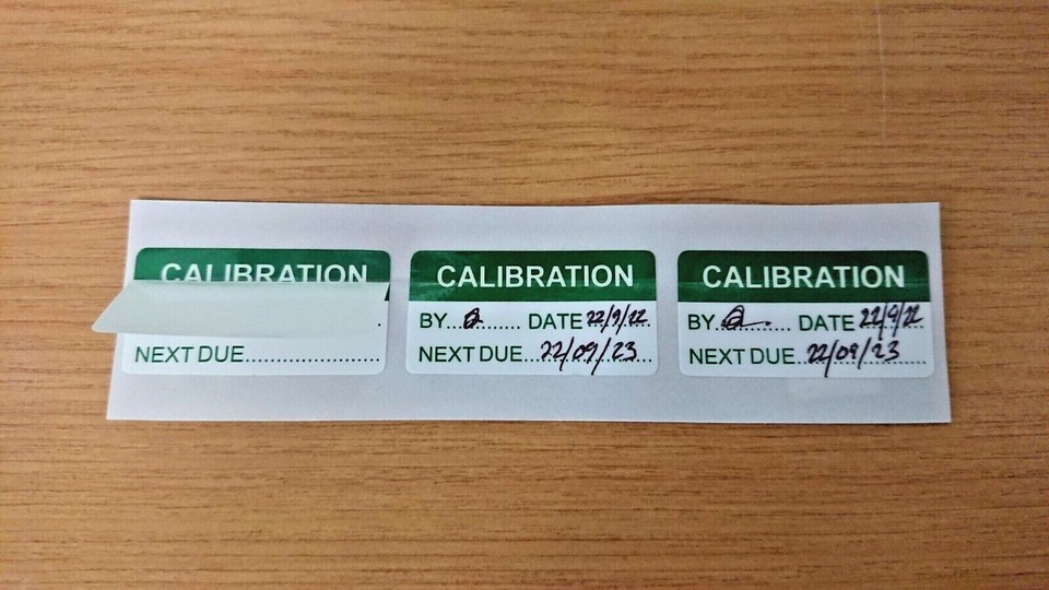 Write On Calibration Self Laminating Labels (Stickers) 20mm x 40mm ...