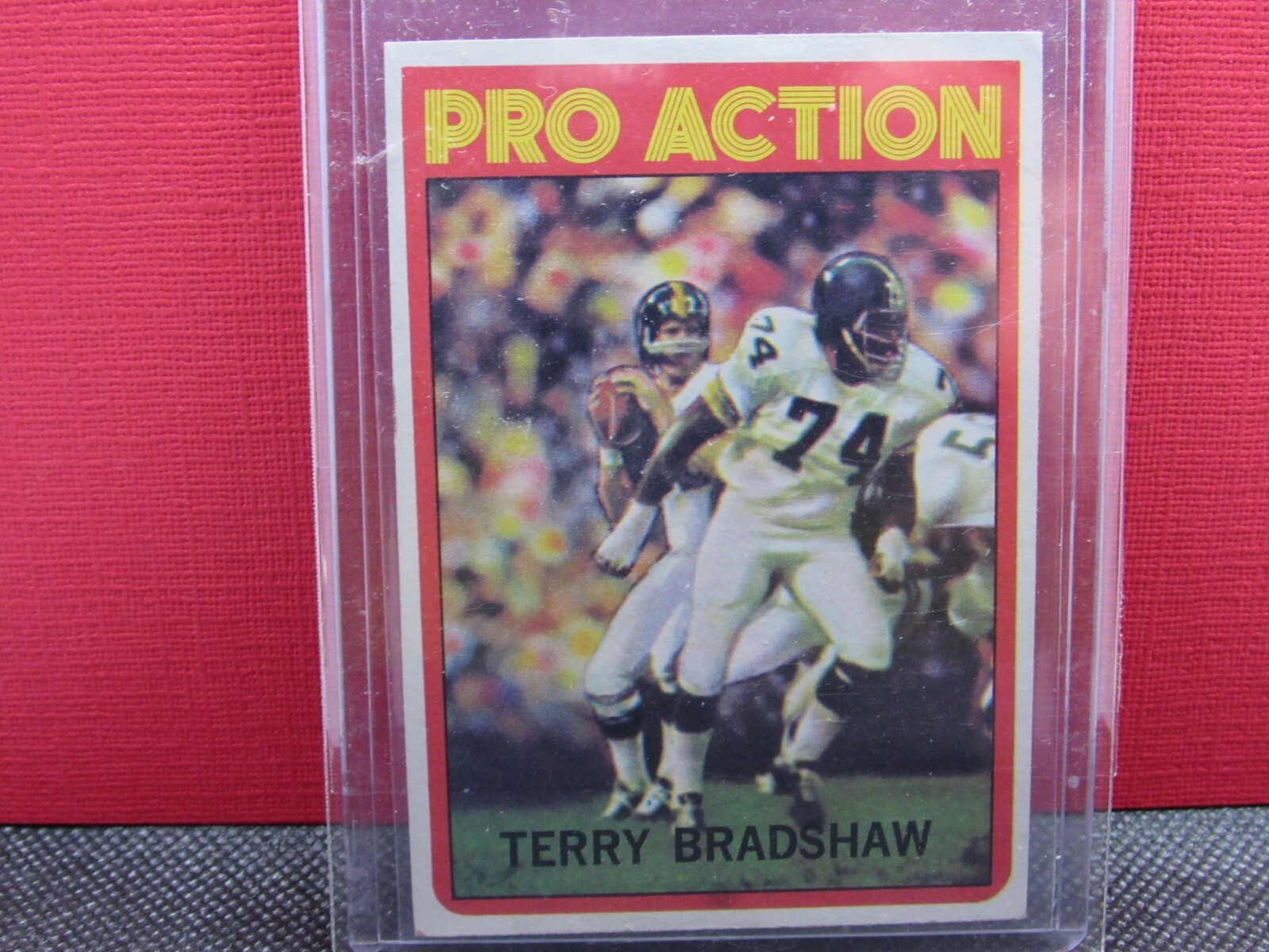1972 TERRY BRADSHAW TOPPS PRO ACTION FOOTBALL CARD # 120 STEELERS | eBay
