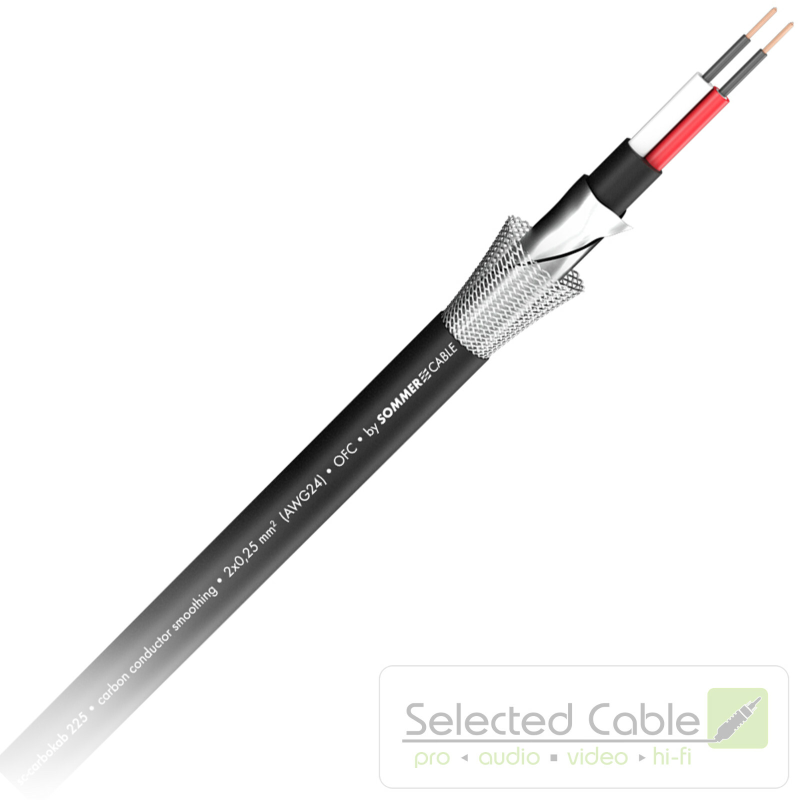 SOMMER CABLE Sc-Carbokap 225 2x 0, 25mm ² Ofc Microphone Symmetrical ...
