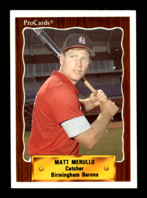 1990 ProCards # 1112 Matt Merullo (ML) Birmingham Barons Chicago White ...