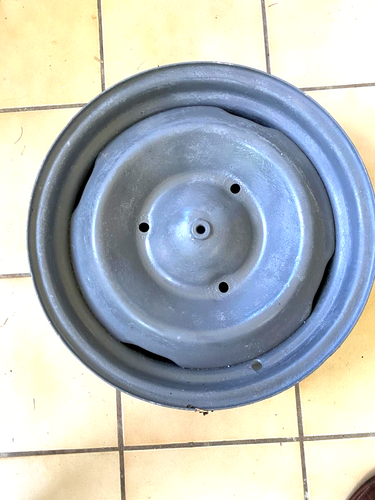 RENAULT 4CV,EARLY DAUPHINE USED STRAIGHT 15" ORIGINAL TUBE TYPE WHEEL ...