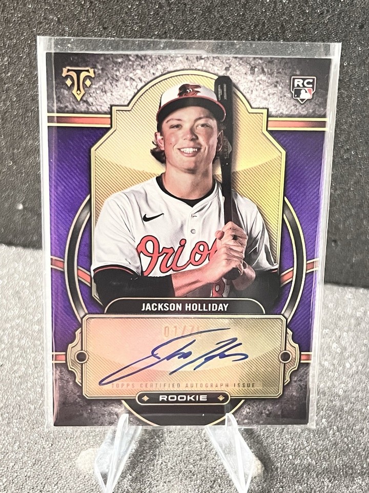 Jackson Holliday - 2024 Topps Triple Thread #RA-JH, Amethyst 01/75 (RC ...