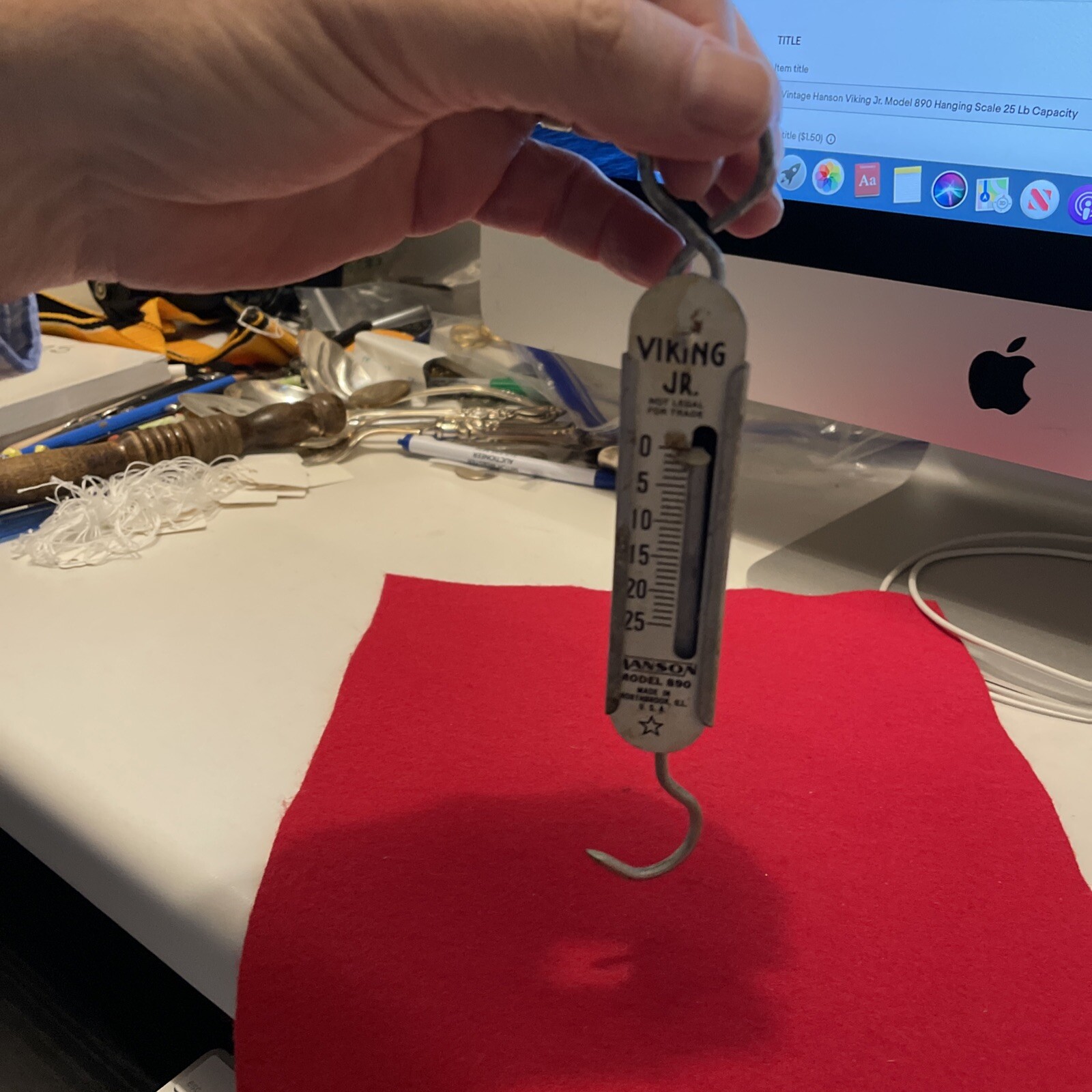 Vintage Hanson Viking Jr. Model 890 Hanging Scale 25 Lb Capacity | eBay