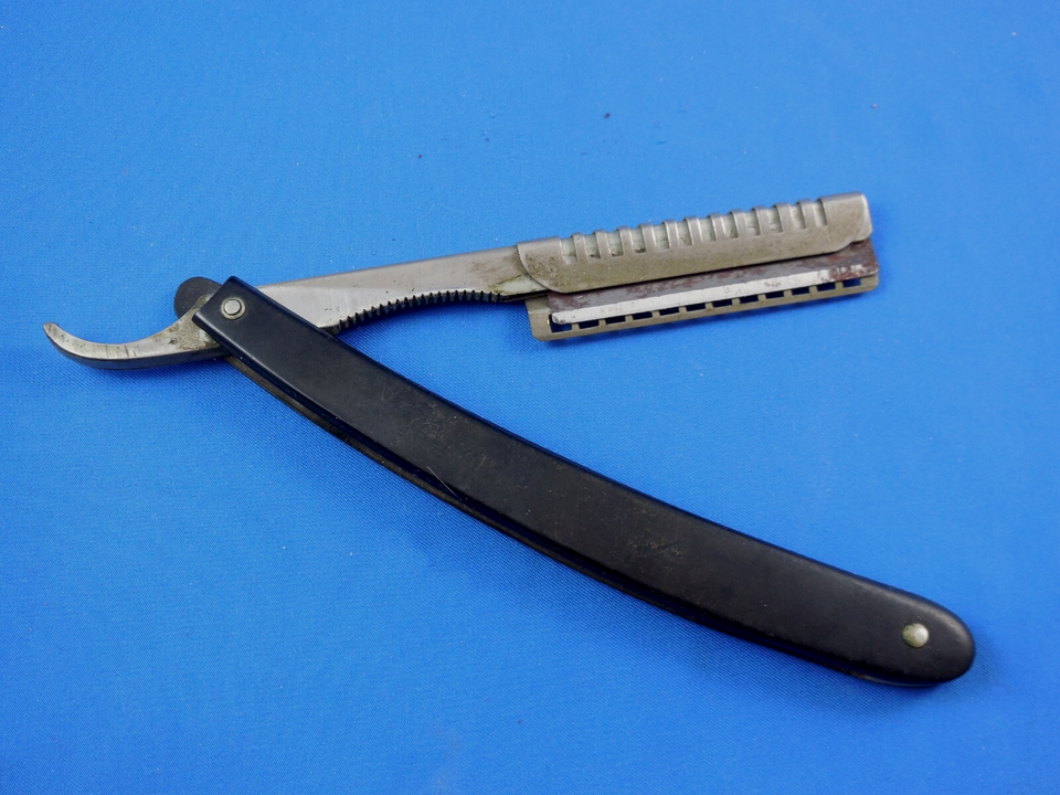 Vintage Straight Razor E. Weck & Son Black Handle | eBay