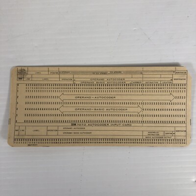 Vintage IBM 1401/7070 Input Card - Seven Cards | eBay