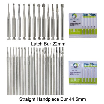 Wave Dental Carbide Bur Latch Round 4 Straight Handpiece Bur HP 44.5mm ...
