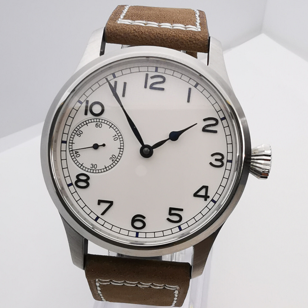 42mm blue white brushed sapphire glass 6497 Manual winding movement ...