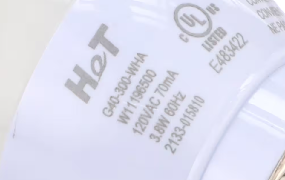 Whirlpool G40-300-WHA, W11196500, LED Light Bulb, 120 V, 60HZ, 3.8 Wt ...