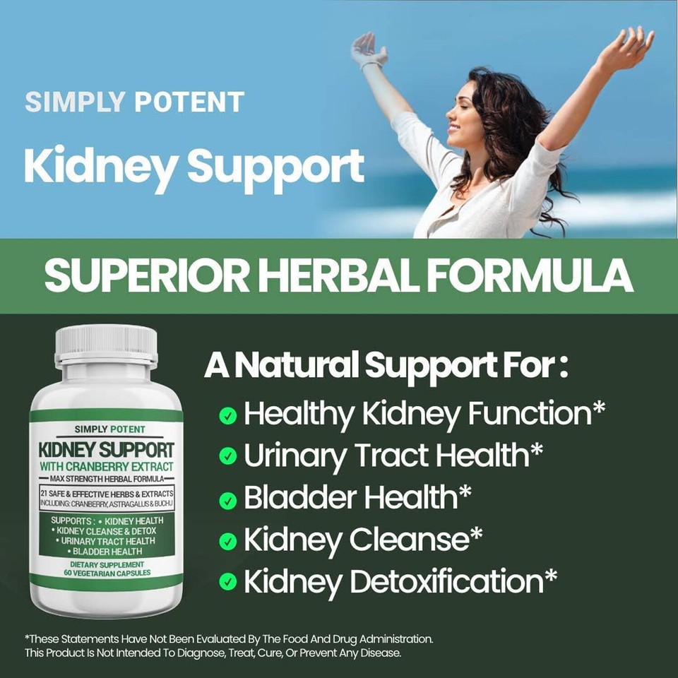Simply Potent Kidney Support-Kidney Cleanse Detox & Repair,Support ...