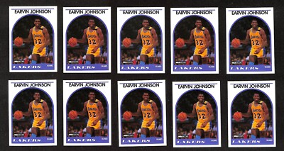 1989-90 Hoops #270 Magic Johnson L A Lakers 10ct Basketball Card Lot ...