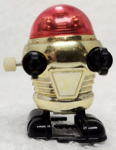 Vintage 1978 Mini Tomy Rascals Wind Up Walking 1 3/4" Toy Robot Red ...