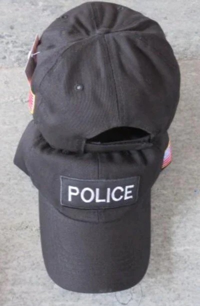 Police Patch Cap Hat ballcap Law Enforcement Hat Black Embroidered ...