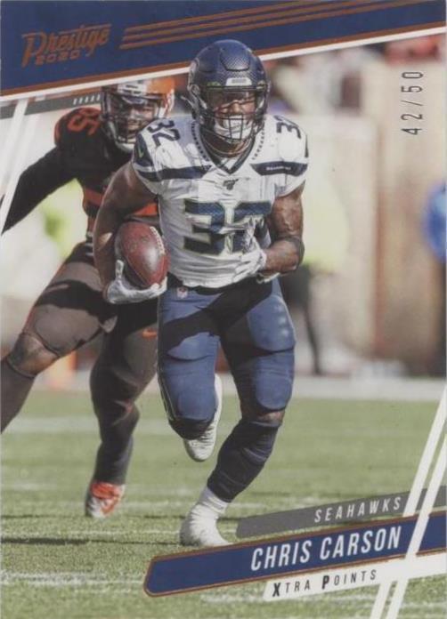 2020 Panini Prestige - Chris Carson #170 Xtra Points Orange /50 for ...