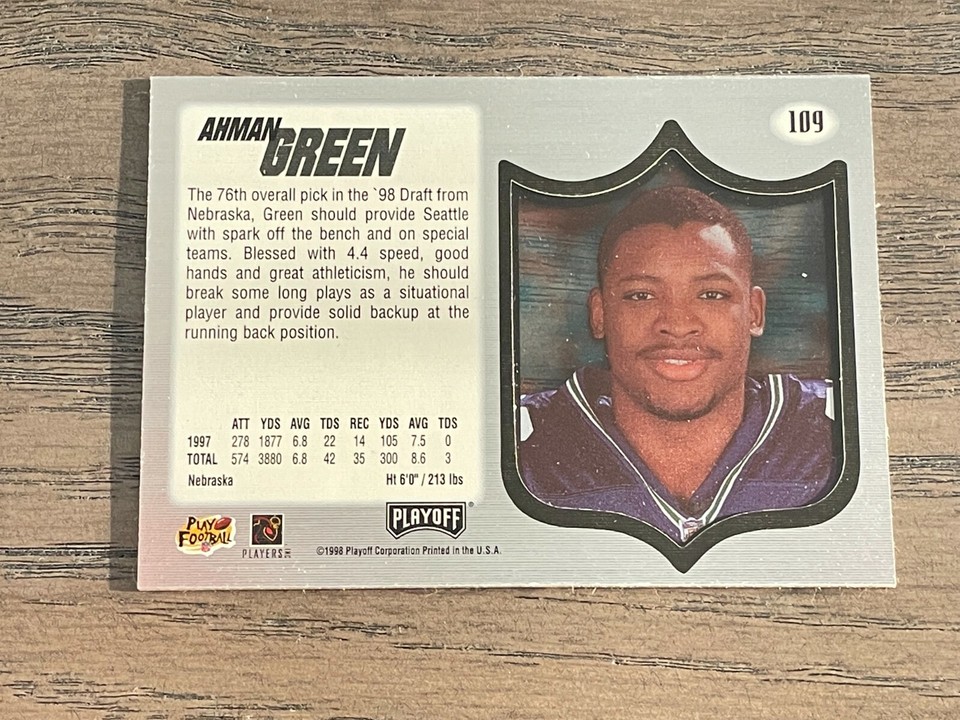 1998 Absolute Retail Green Ahman Green Rookie #109 Seahawks (B) | eBay