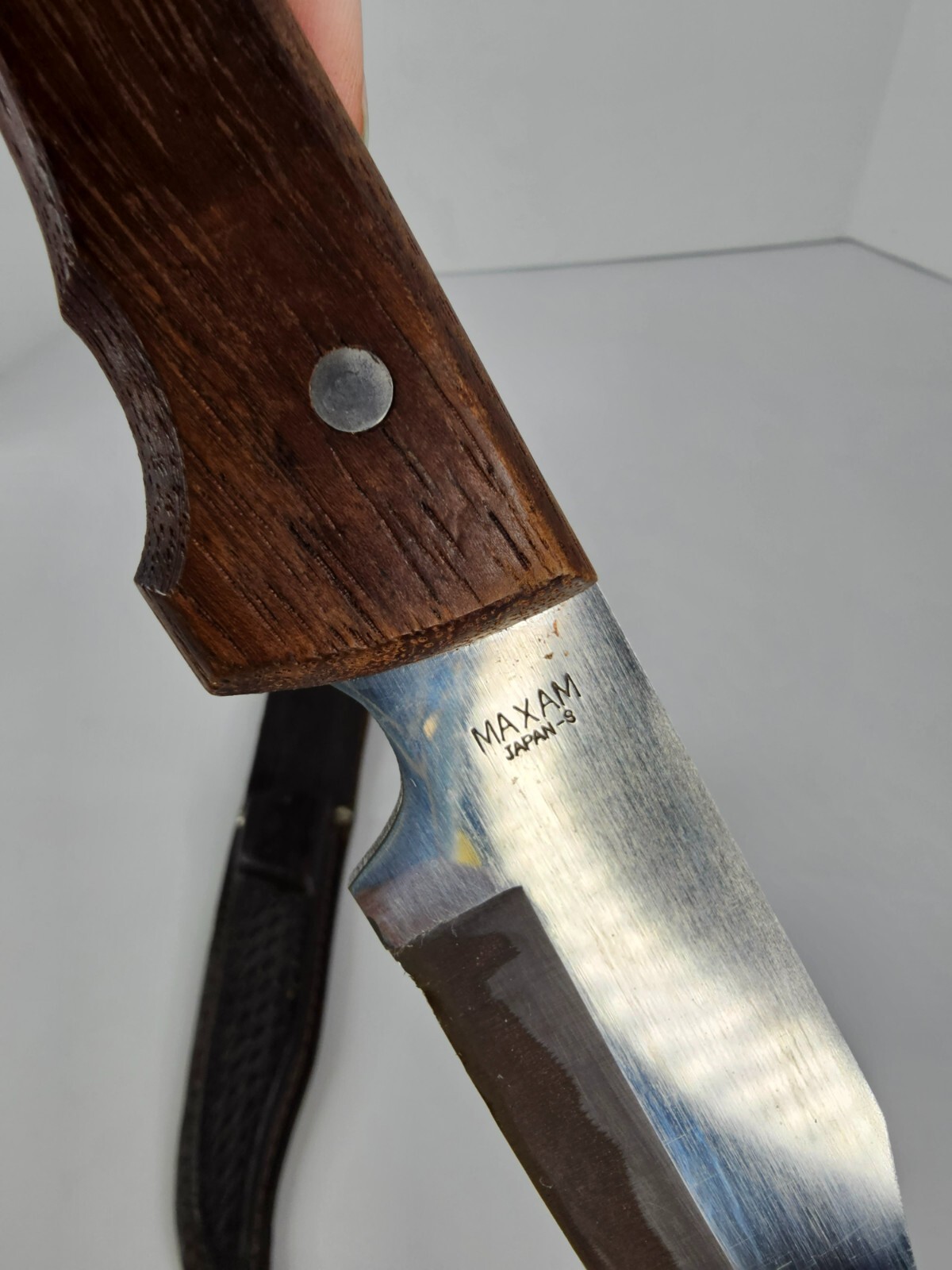 Vintage Maxam Skinner Hunting Knife With Top Grain USA Leather Sheath ...