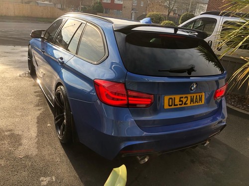 BMW F31 335D LCI Blue Estate Low Miles 3 Series Red Leather Pro Nav ...