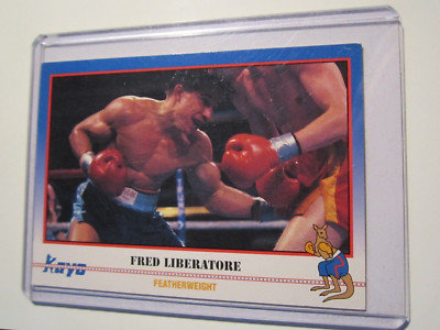 1991 FRED LIBERATORE BOXING CARD KAYO BOXING CARD #058 AUTOGRAPHED ...