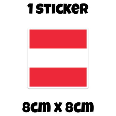 Austria Flag Square Decal Vinyl Sticker 8cm x 8cm | eBay Australia