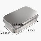 Metal Hinged Tin Box Container Mini Portable Small Storage Kit With Lid ...