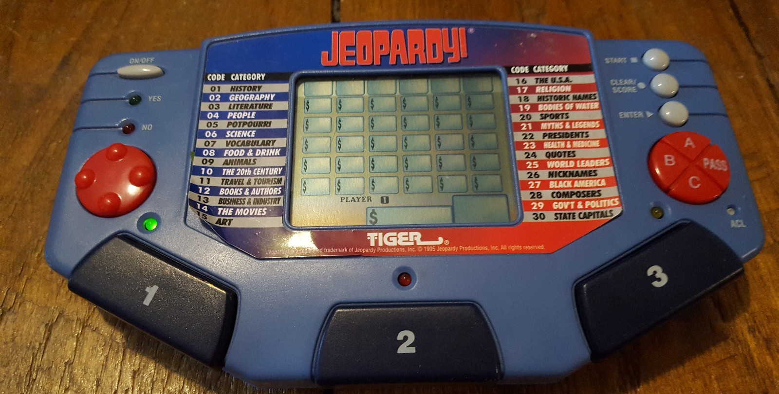 1995 Tiger Electronics Jeopardy Handheld Game Console | eBay