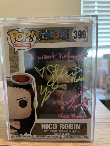 Veronica Taylor & Stephanie Young signed One Piece Nico Robin Funko Pop ...